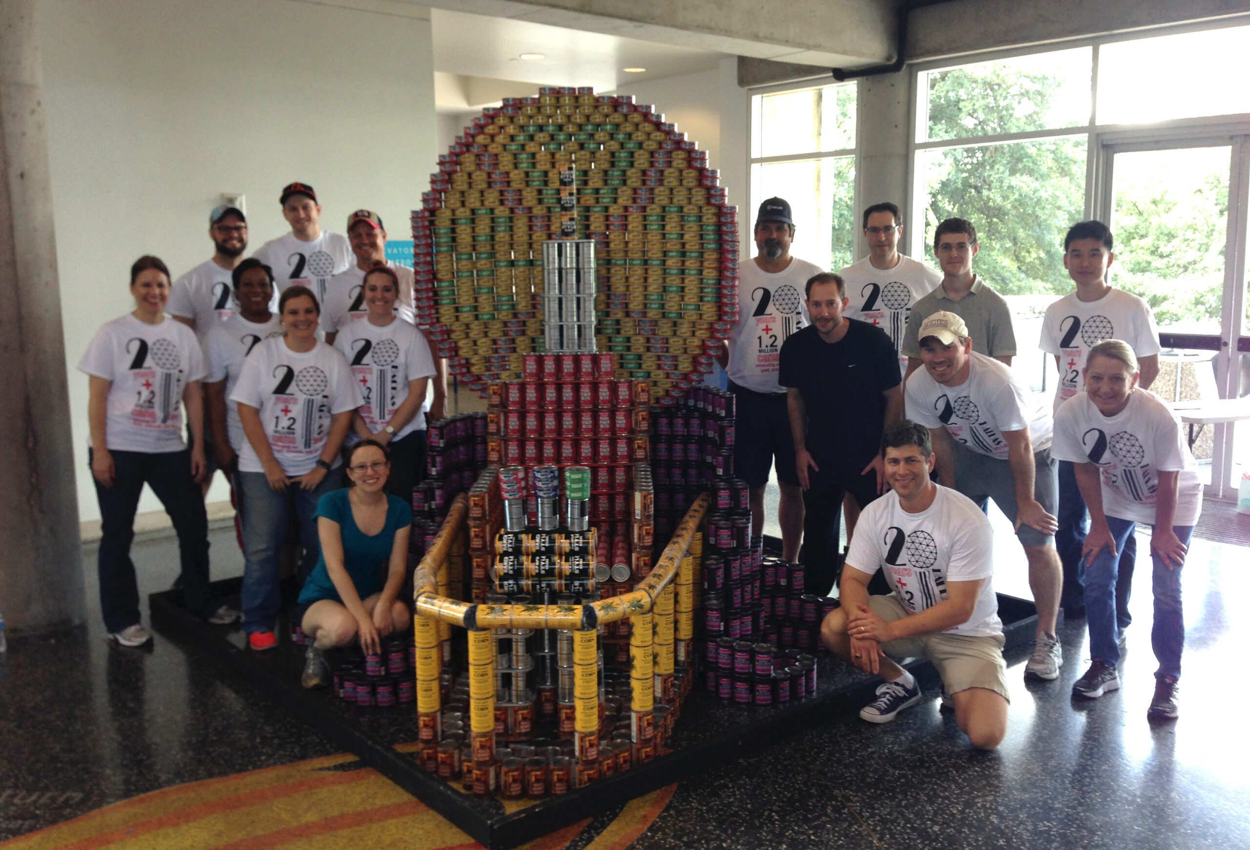 Canstruction Team Builds Time Machine Replica - Halff